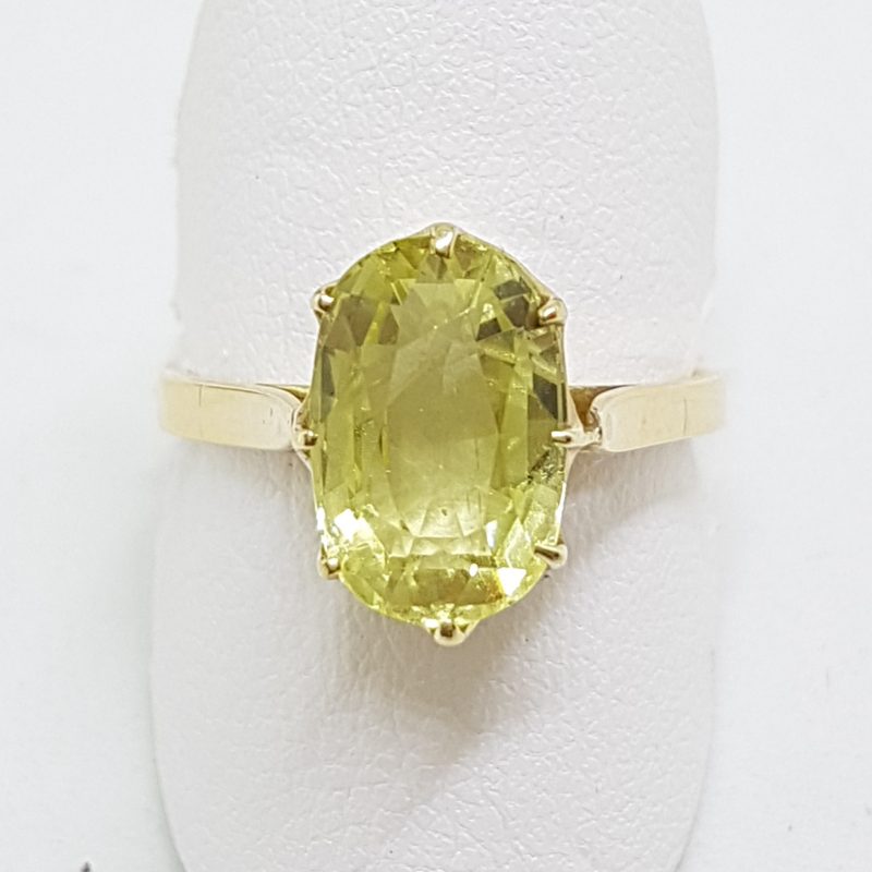 * SOLD * 9ct Yellow Gold Oval Lemon Citrine Ring – Alexa's Treasures