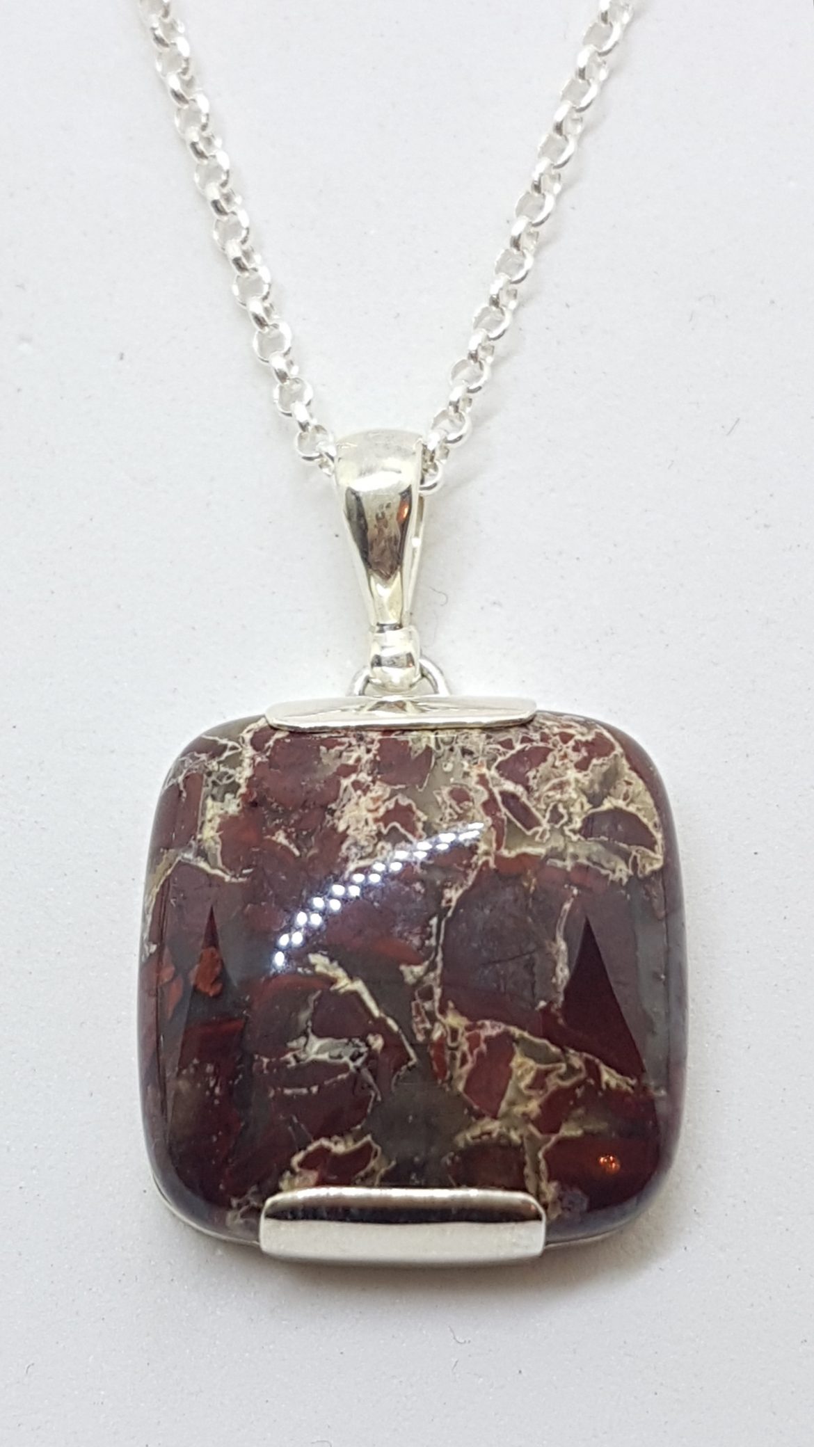 Sterling Silver Square Pendant on Silver Chain – Alexa's Treasures