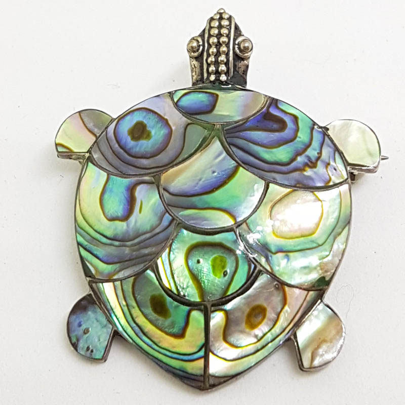 *SOLD* Sterling Silver Paua Shell Turtle Brooch / Pendant – Alexa's ...