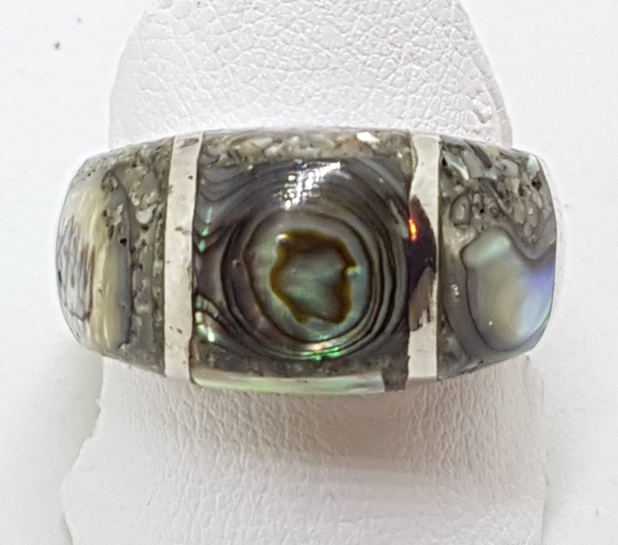 * SOLD * Sterling Silver Large Bulky Paua Shell Ring – Alexa's Treasures