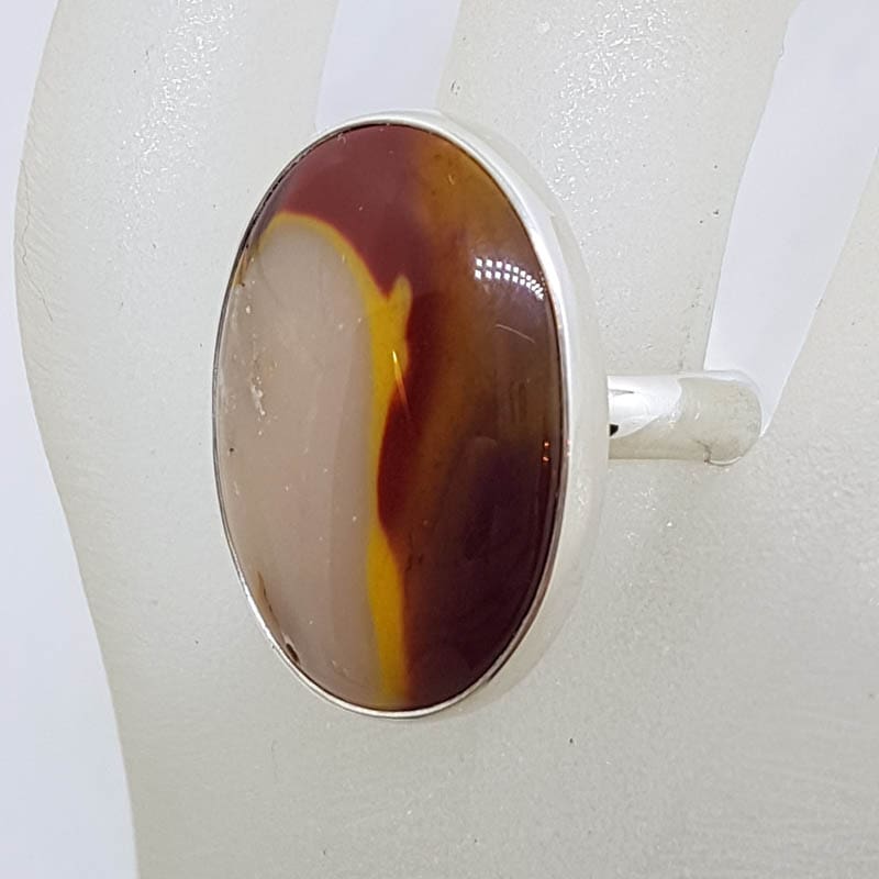 * SOLD * Sterling Silver Large Oval Mookaite Ring – Alexa's Treasures