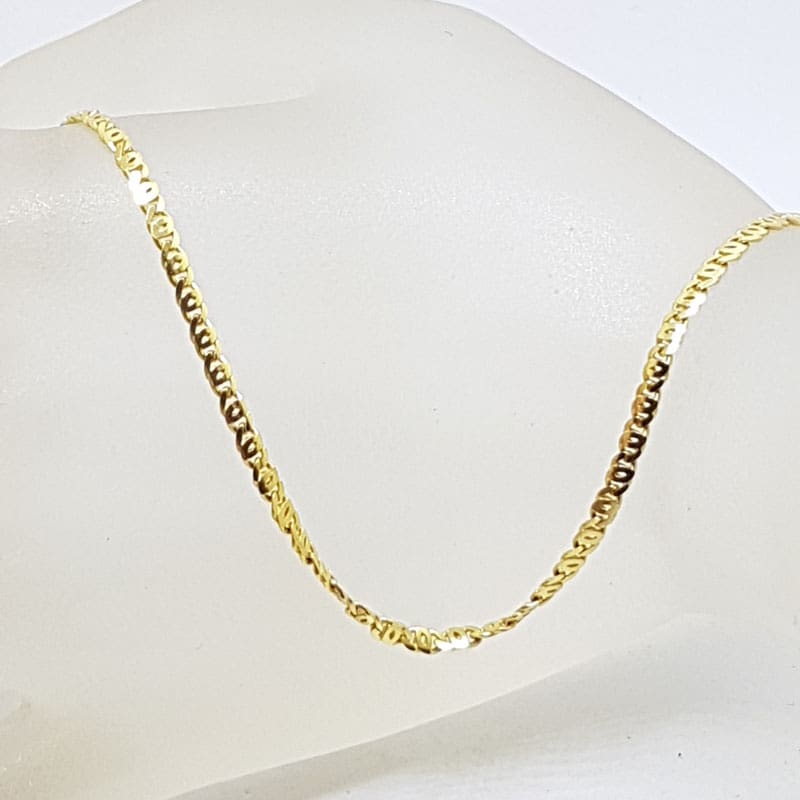 * SOLD * 9ct Yellow Gold Flat Link Necklace / Chain – Alexa's Treasures