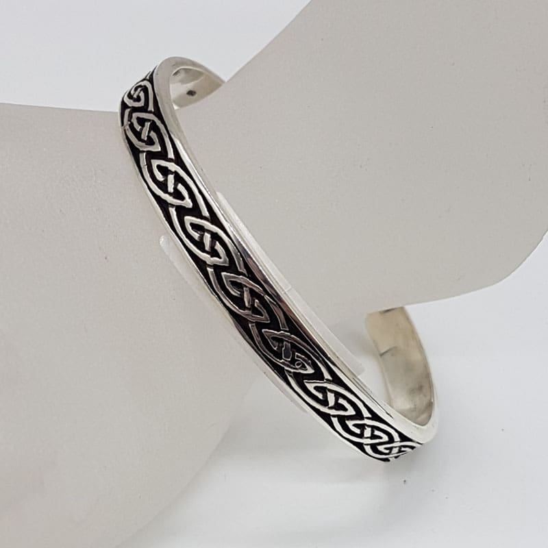 * SOLD * Sterling Silver Celtic Design Bangle – Alexa's Treasures