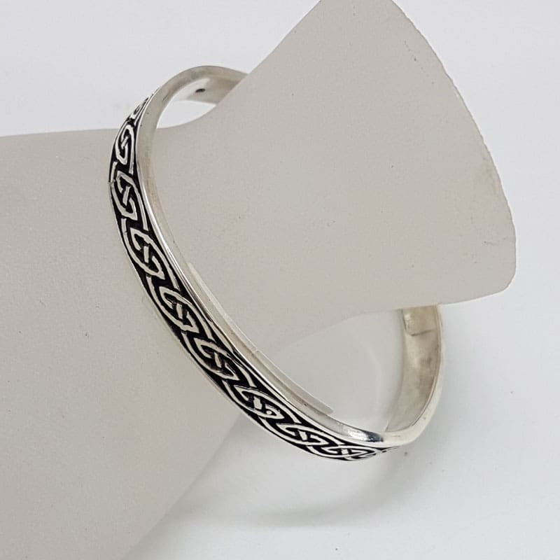 * SOLD * Sterling Silver Celtic Design Bangle